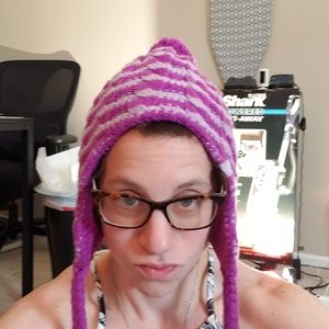 The North Face | Accessories | The North Face Purple Stripe Winter Hat ...